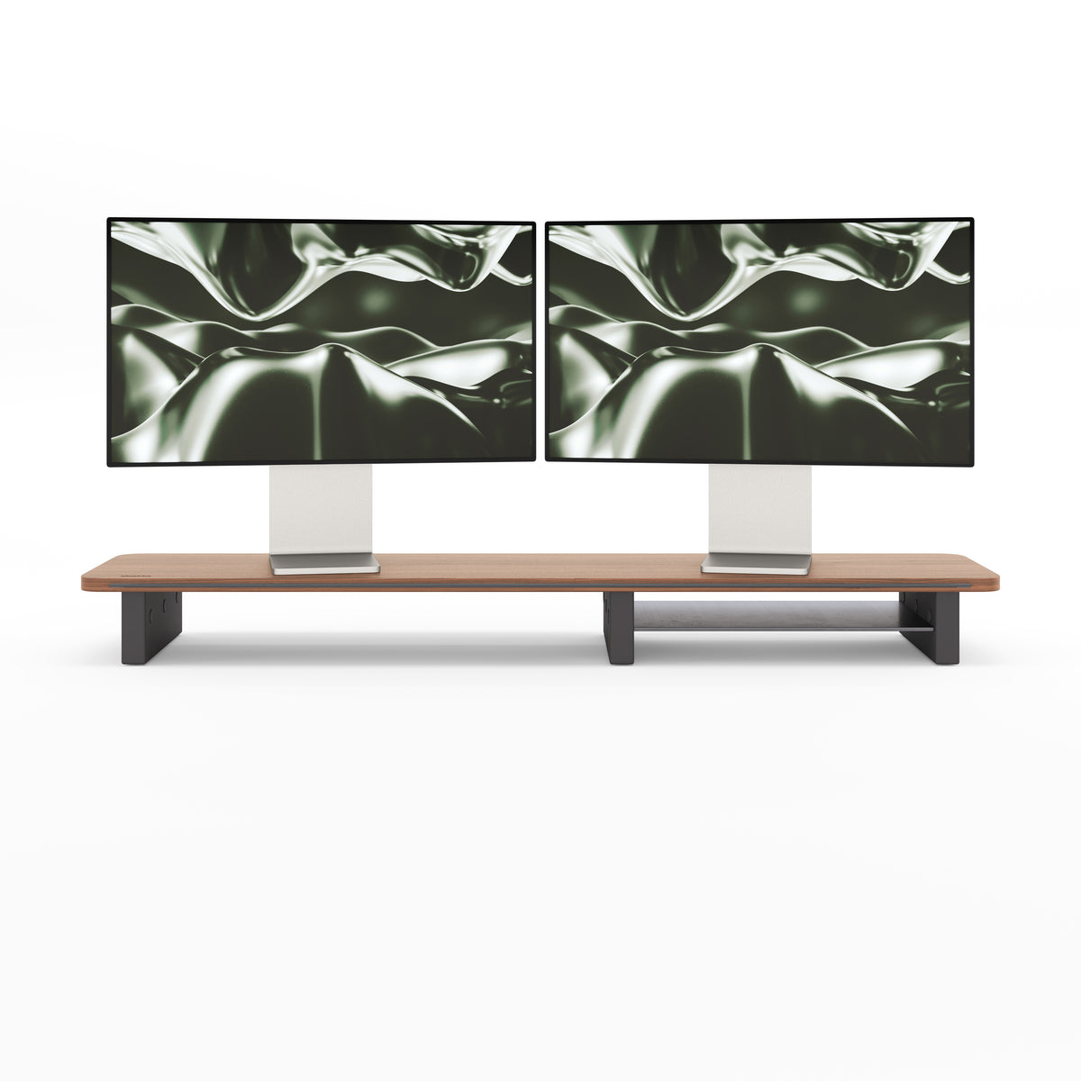 Walnut Monitor Shelf in Trim Colour Grey | Esfera Designs